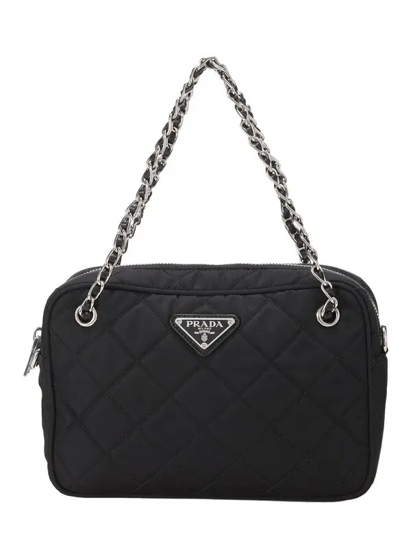Prada Chain Shoulder Bag - Black
