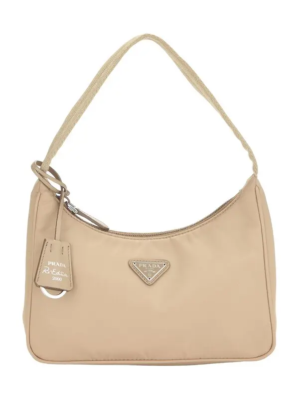 Prada Tessuto Re-edition 2000 Hobo - Beige