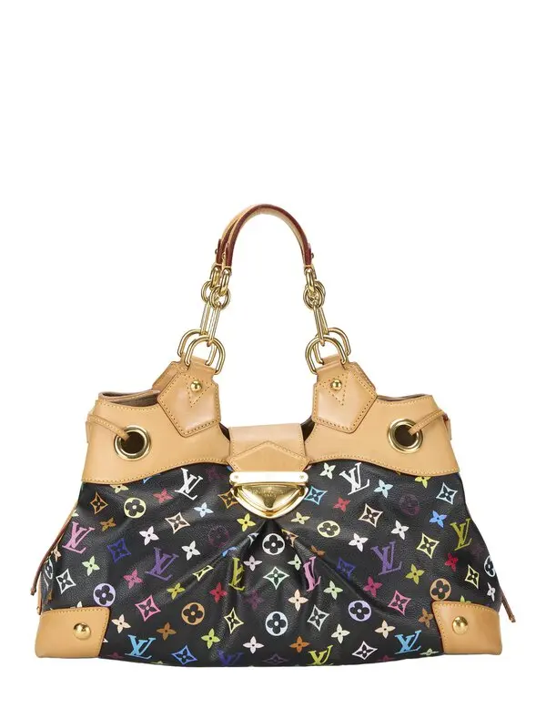 LOUIS VUITTON Takashi Murakami X Monogram Multicolore Ursula Bag - Black