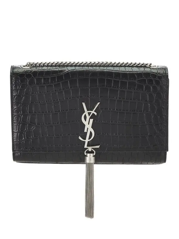 Saint Laurent Embossed Kate Tassel - Black