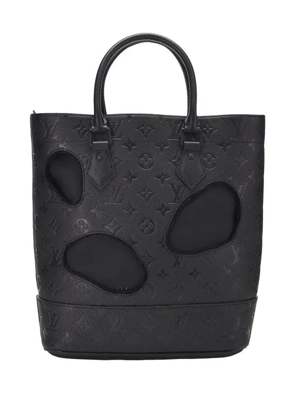 LOUIS VUITTON X Comme Des Garçons Monogram Empreinte Bag - Black
