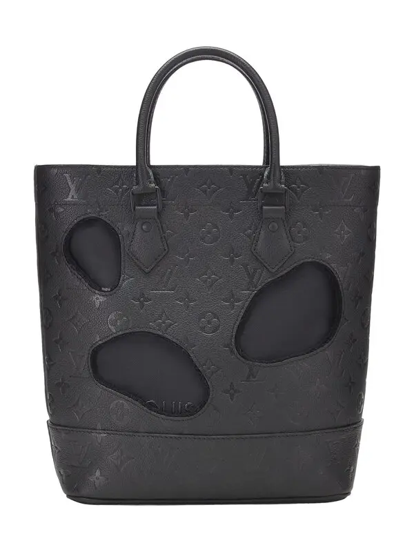 LOUIS VUITTON X Comme Des Garçons Monogram Empreinte Bag - Black