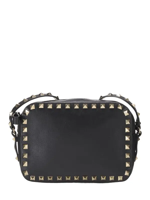 Valentino Garavani Leather Rockstud Camera Bag - Black