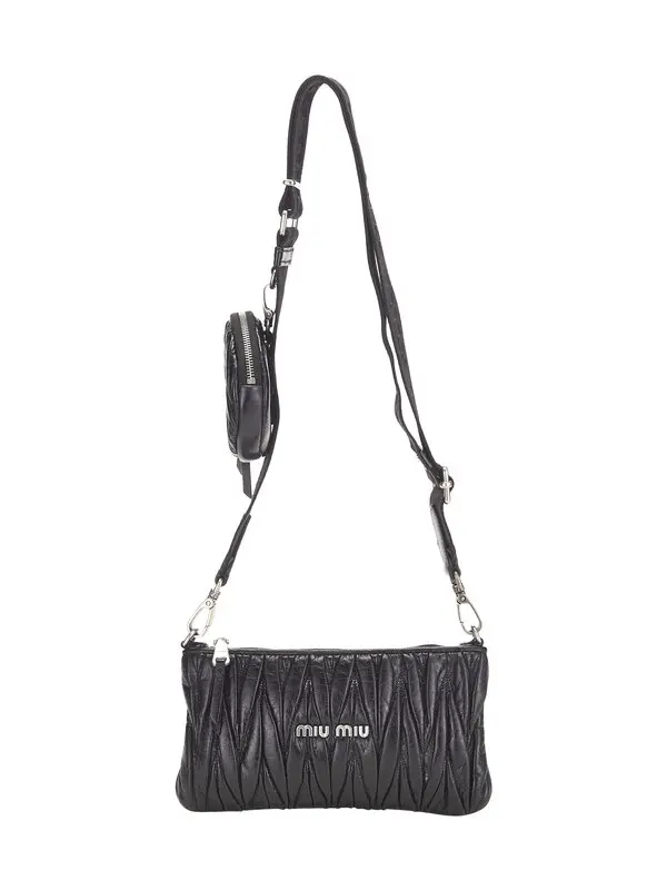 Miu Miu Nappa Crossbody - Black
