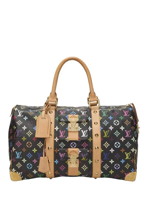 LOUIS VUITTON Takashi Murakami X Monogram Multicolore Keepall 45 - Black
