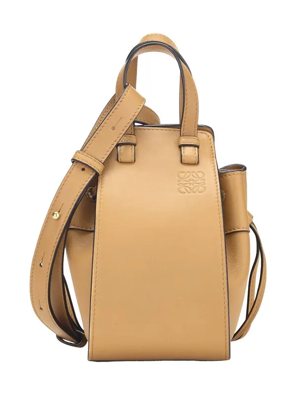 Loewe Calfskin Hammock Drawstring Bag - Brown