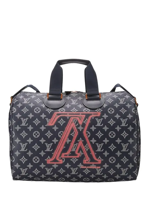 LOUIS VUITTON Kim Jones X Monogram Upside Down Keepall Bandouliere 40 - Navy