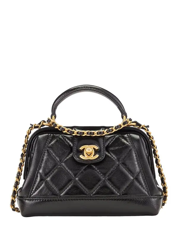 Chanel Lambskin Coco Doctor Top Handle Bag - Black