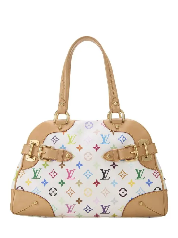 LOUIS VUITTON Takashi Murakami Monogram Multicolore Claudia - White