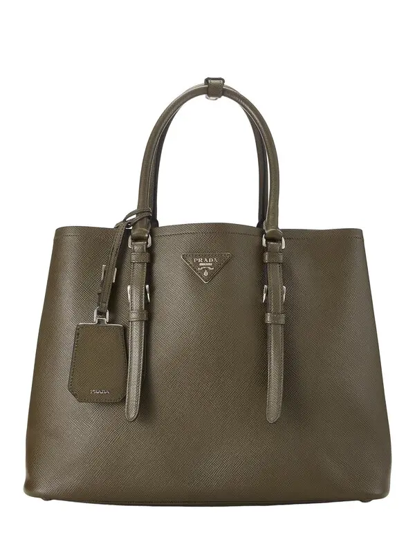 Prada Saffiano Double Bag - Green