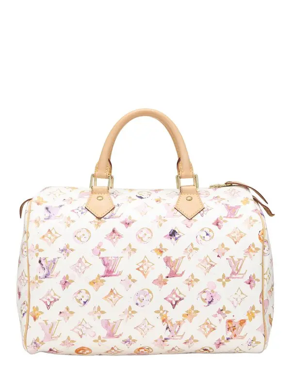 LOUIS VUITTON Richard Prince X Limited Edition Monogram Watercolor Speedy 30 - White