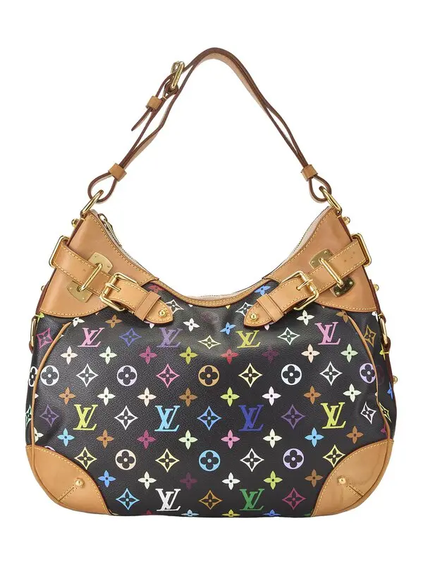 LOUIS VUITTON Takashi Murakami Monogram Multicolore Greta Hobo - Black