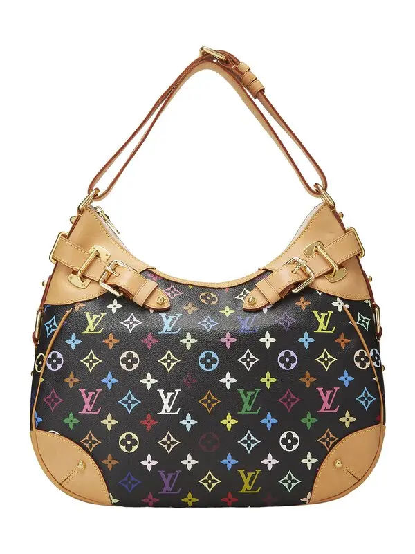 LOUIS VUITTON Takashi Murakami Monogram Multicolore Greta Hobo - Black