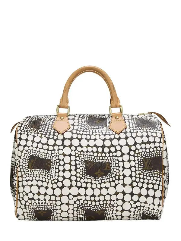 LOUIS VUITTON Yayoi Kusama Monogram Dots Infinity Speedy 30 - White