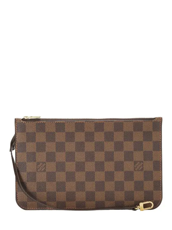 LOUIS VUITTON Damier Ebene Neverfull Pouch - Brown