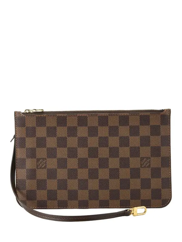 LOUIS VUITTON Damier Ebene Neverfull Pouch - Brown