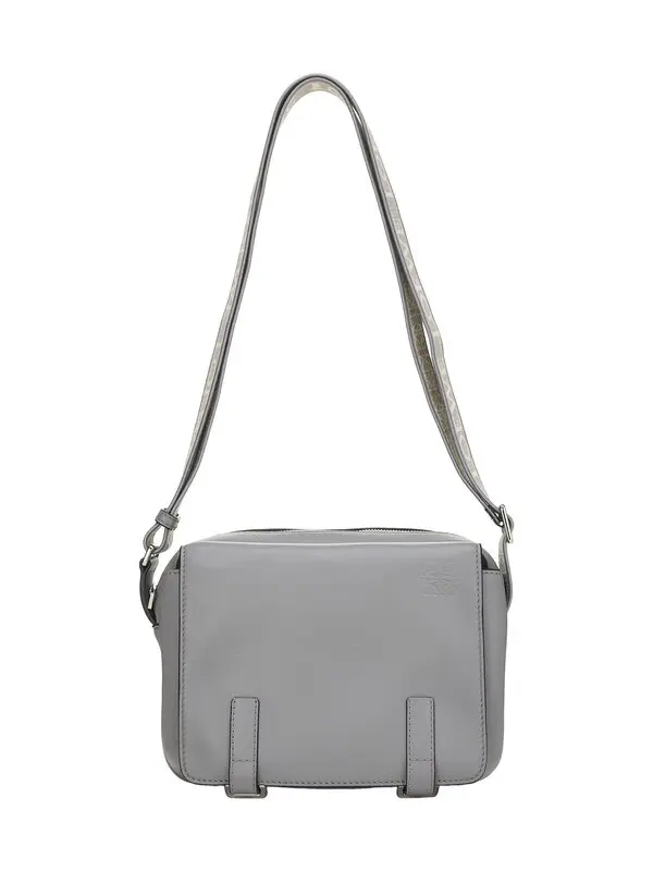 Loewe Calfskin Military Messenger - Grey