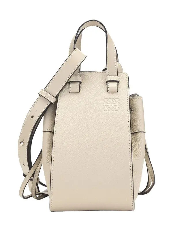 Loewe Calfskin Hammock Drawstring Bag - Grey