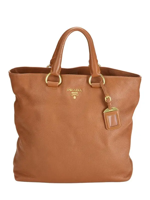 Prada Vitello Daino Shopping Tote - Orange