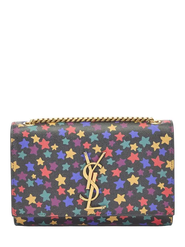 Saint Laurent Color Star Graphic Calfskin Kate - Multi