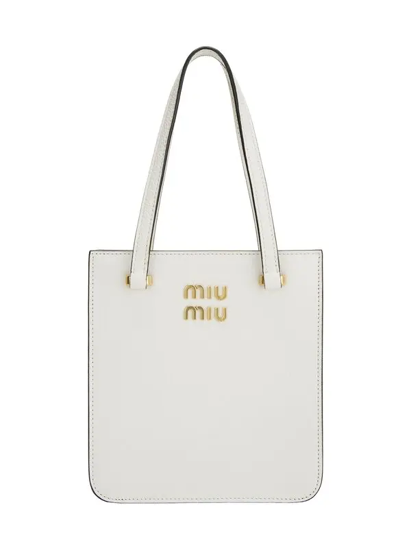 Miu Miu Calfskin Handbag - White