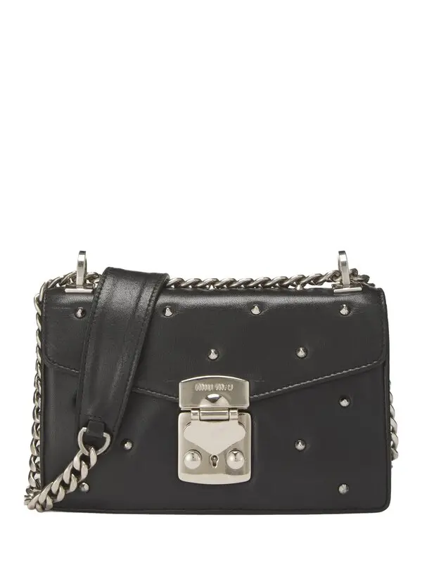 Miu Miu Calfskin Confidential Crossbody - Black