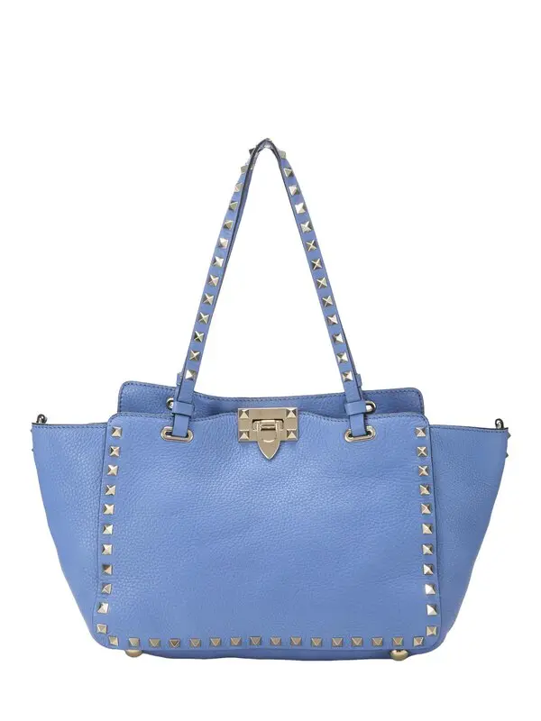 Valentino Garavani Leather Rockstud Convertible Bag - Blue