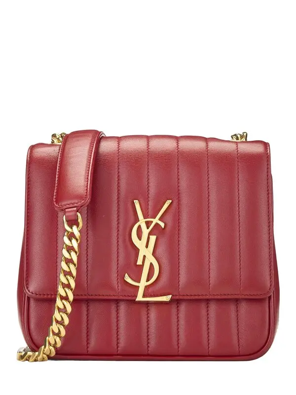 Saint Laurent Vicky Crossbody Bag - Red