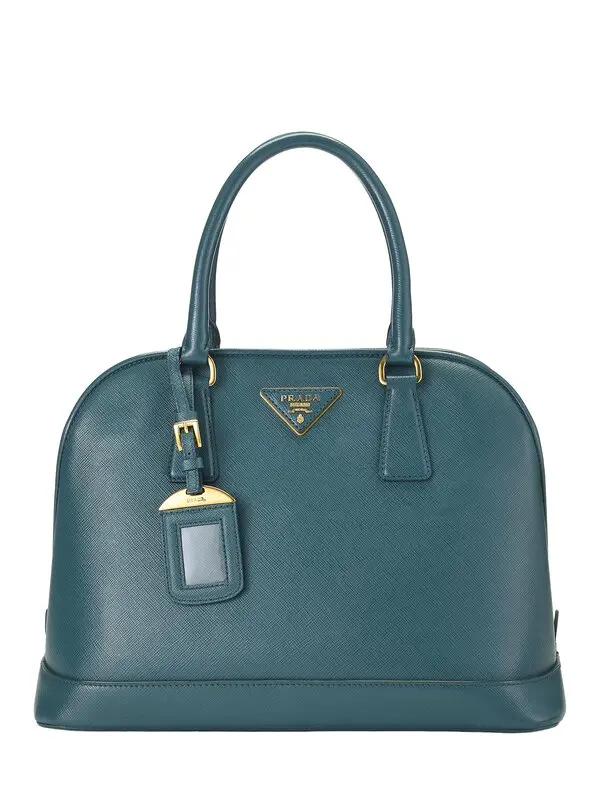 Prada Saffiano Dome Tote - Green