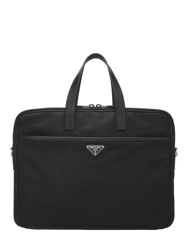 Prada Tessuto Briefcase - Black