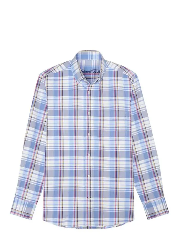 Robert Talbott Harrison Button Down Multicolor Plaid Oxford Shirt - Blue Multi