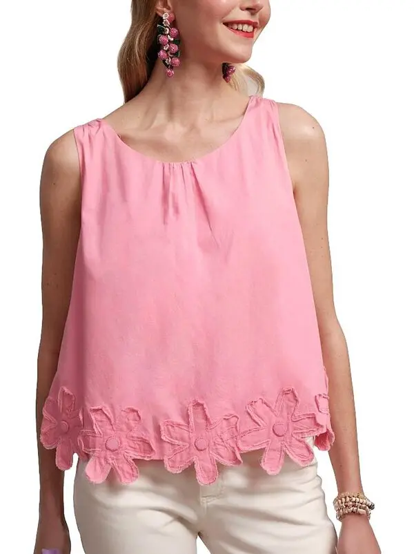 FRANCES VALENTINE Zennia Flower Hem Tank - Pink