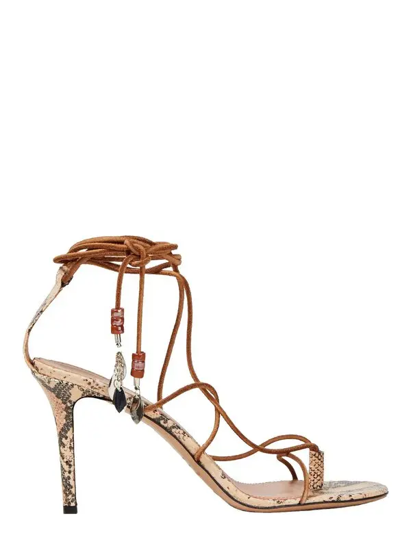 Isabel Marant Askee Snake-effect Leather Sandals - Animal Print