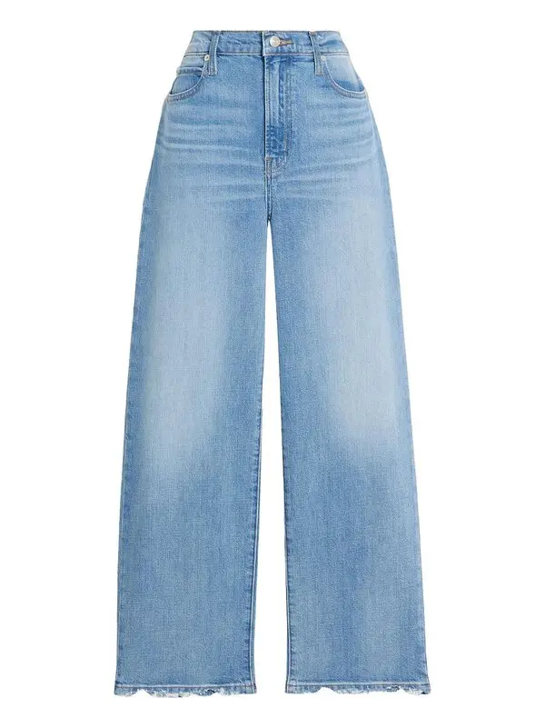 FRAME Le Jane Cropped High-rise Straight-leg Jeans - Mid Denim