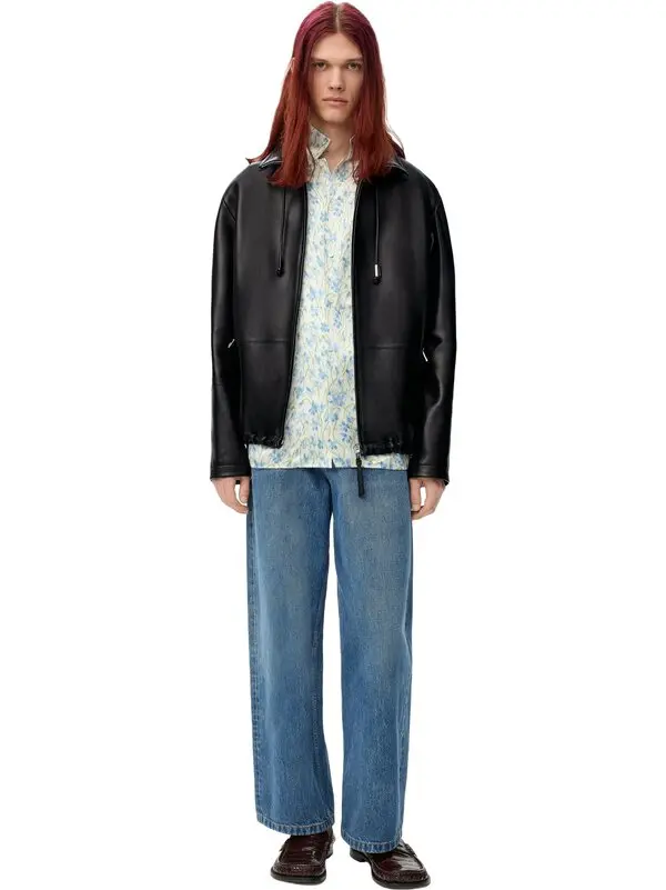 Loewe Nappa Lambskin Zip-up Jacket - Black
