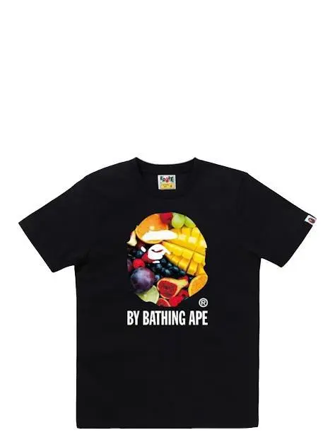 A BATHING APE Fruit Print Tee - Black