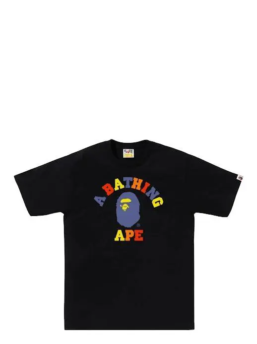 A BATHING APE Colors College Tee Shirt Tee Shirt - Black