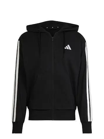 Adidas Essentials 3-stripes Full-zip Hoodie - Black/white