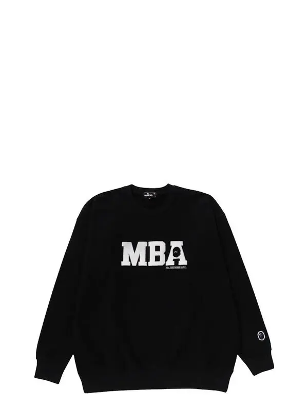 BAPE Pull Over Crewneck Sweatshirt - Black