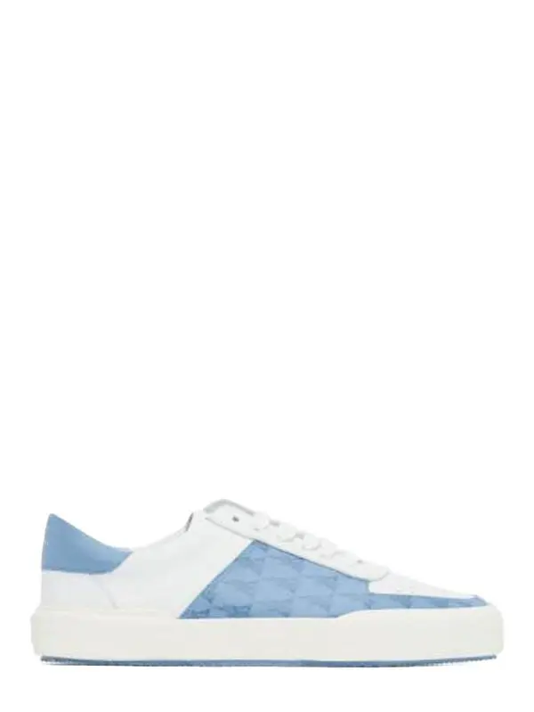 Amiri Dagger Monogram Low Sneakers - Cobalt Blue/white