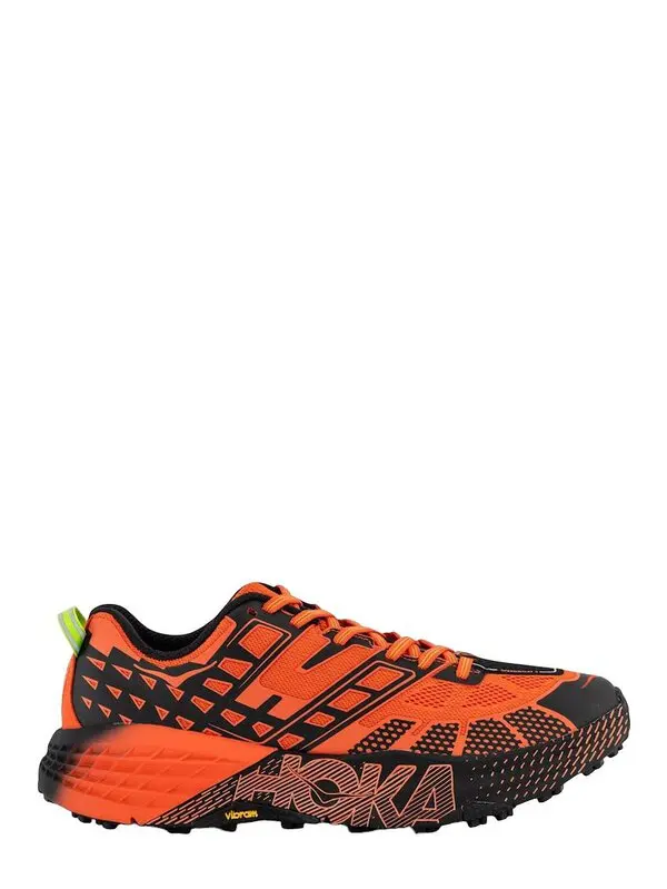 Hoka One One Speedgoat 2in Athletic Sneakers - Tomato/electric Green