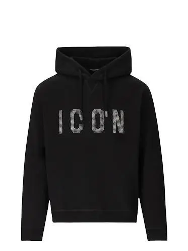 Dsquared2 Icon Studded Hoodie - Black