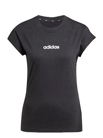 Adidas Essentials Linear Cotton T-shirt - Black/white