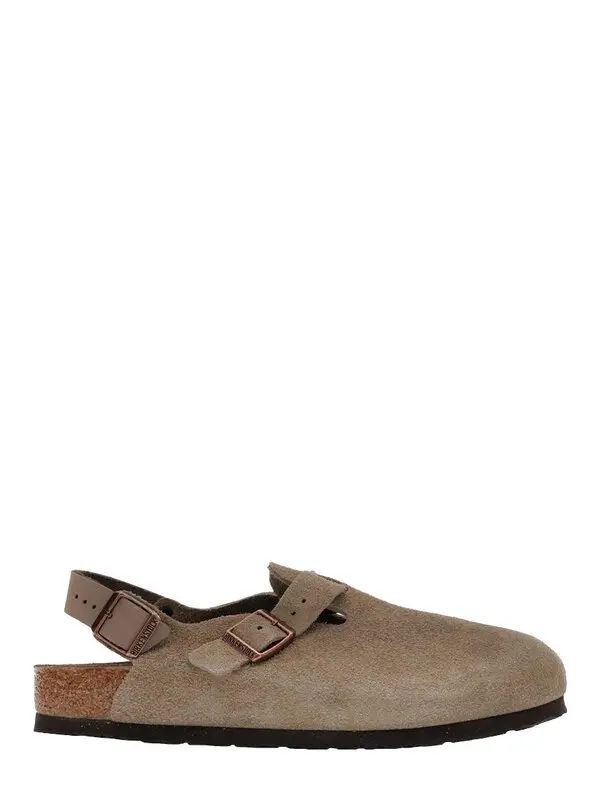 BIRKENSTOCK Tokio Suede Clogs - Taupe