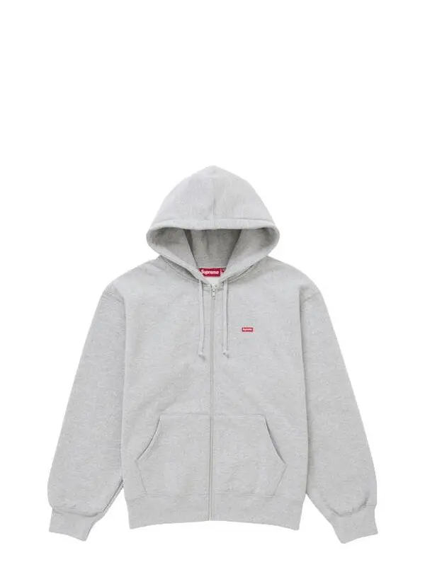 Supreme Small Box Zip Up Hooded Sweatshirt - Heather Grey