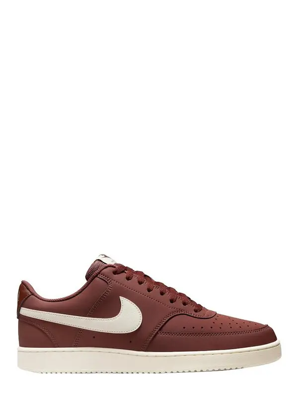 Nike Court Vision Low Premium Sneakers - Red Sepia/pale Ivory
