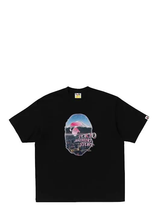 A BATHING APE Cityscape Ape Head Relaxed Fit Tee Shirt - Black