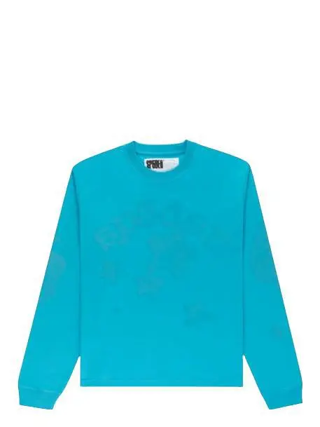SP5DER Beluga Longsleeve Tee Shirt - Ocean Blue