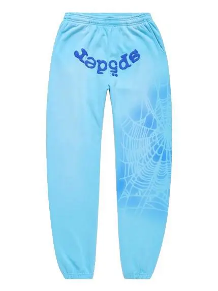 SP5DER Og Web V2 Spray Sweatpant - Light Blue