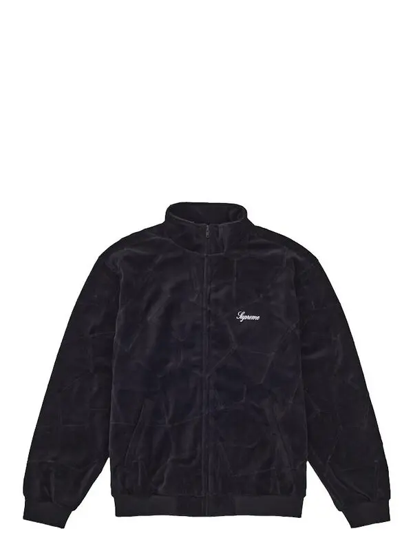Supreme Patchwork Velour Track Jacket - Black